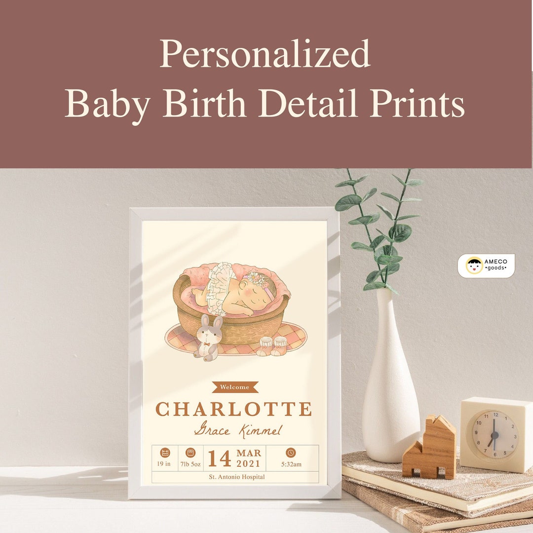 Personalized Baby Birth Detail / Printable Baby Birth Print / - Etsy