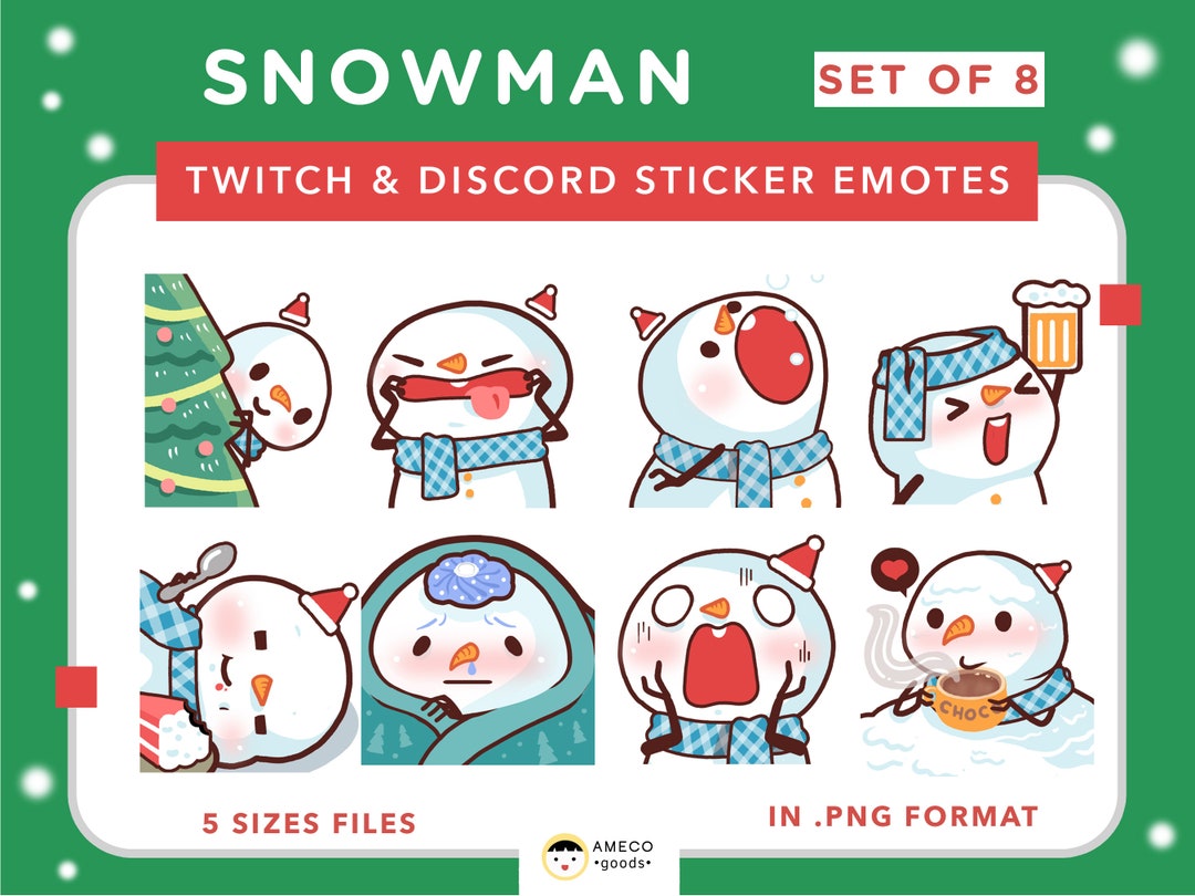 Snowman Twitch Emotes Cute Xmas Discord Emotes Cute PNG Sticker ...