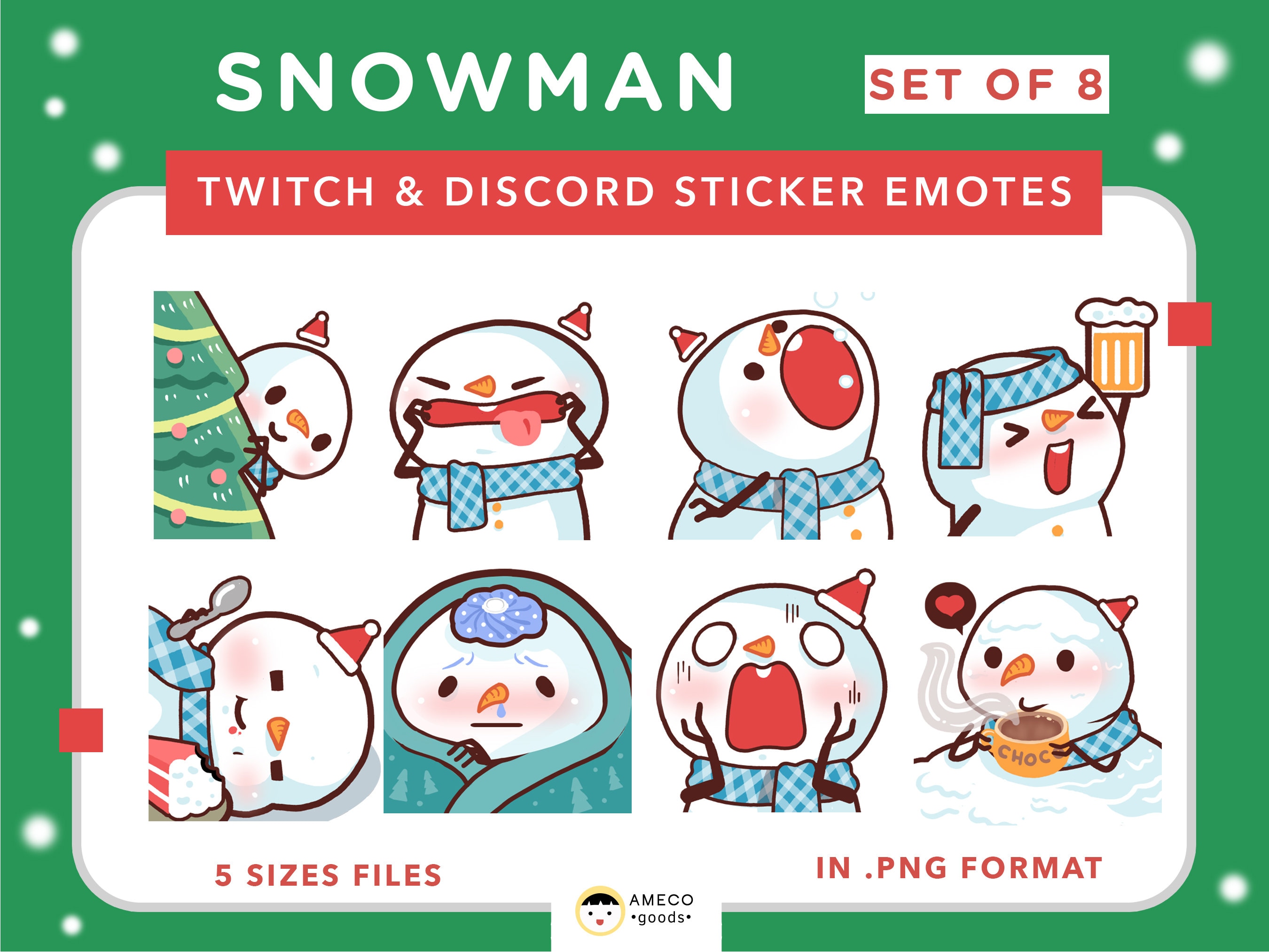 Snowman Twitch Emotes Cute Xmas Discord Emotes Cute PNG Sticker ...