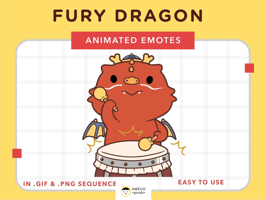 Animated Emotes Dragon Discord Animated Sticker Cute Dragon Discord ...