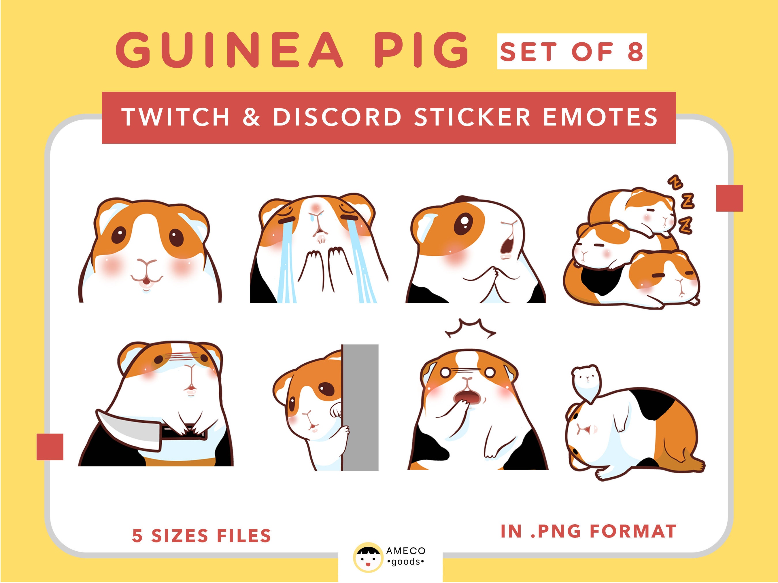 Twitch Emotes Cute Animal Discord Emotes Cute PNG Sticker Guinea Pig ...
