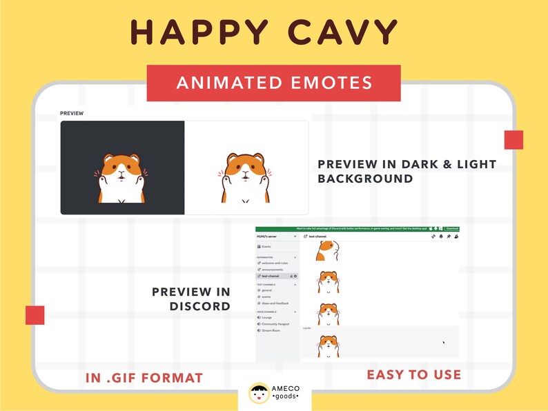 Animated Sticker Happy Guinea Pig Animated Sticker Cute Cavy Discord ...