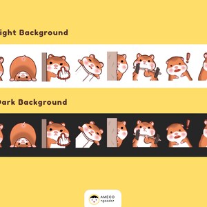 Cute Sticker Set Hamster Discord Twitch Emotes Sticker Hamster Twitch ...