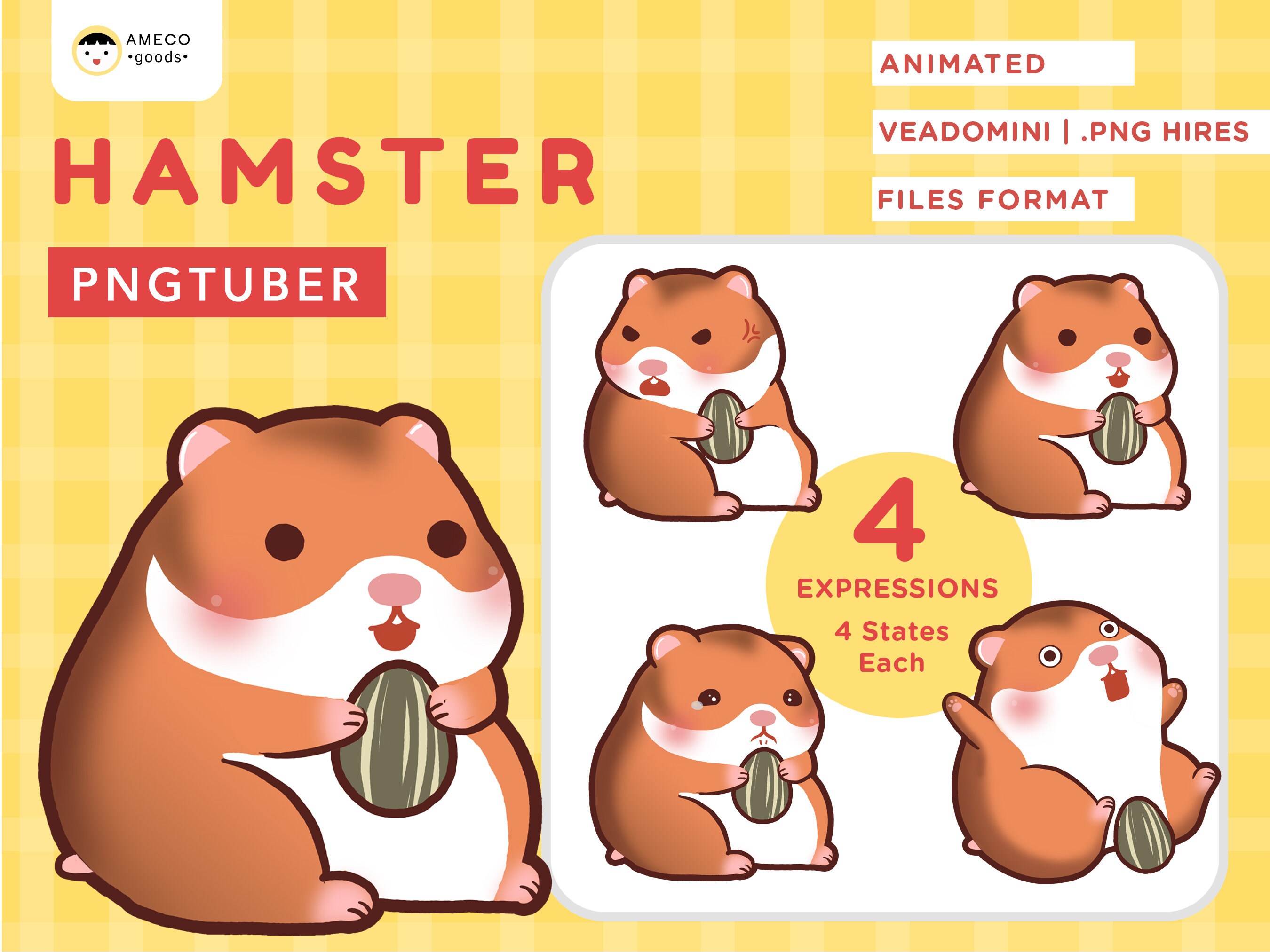 Pngtuber Hamster Cute Vtuber Streamer Avatar Pngtuber Cute Hamster ...