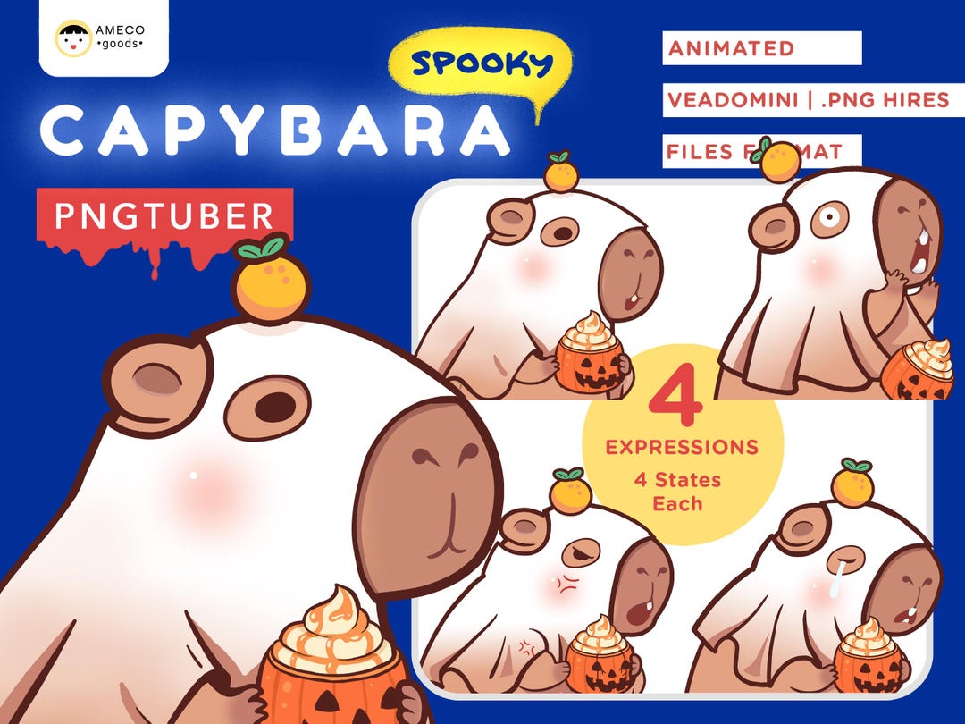 Pngtuber Cute Cavy Premade Vtuber Capybara Pngtuber Cute Capybara ...