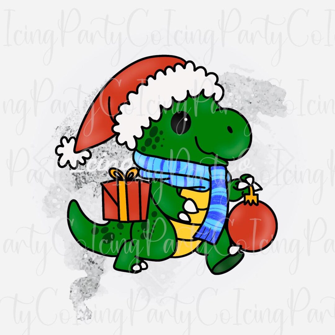 T-rex Santa Cookie Cutter - Dinosaur Christmas Cookie Cutter - Etsy