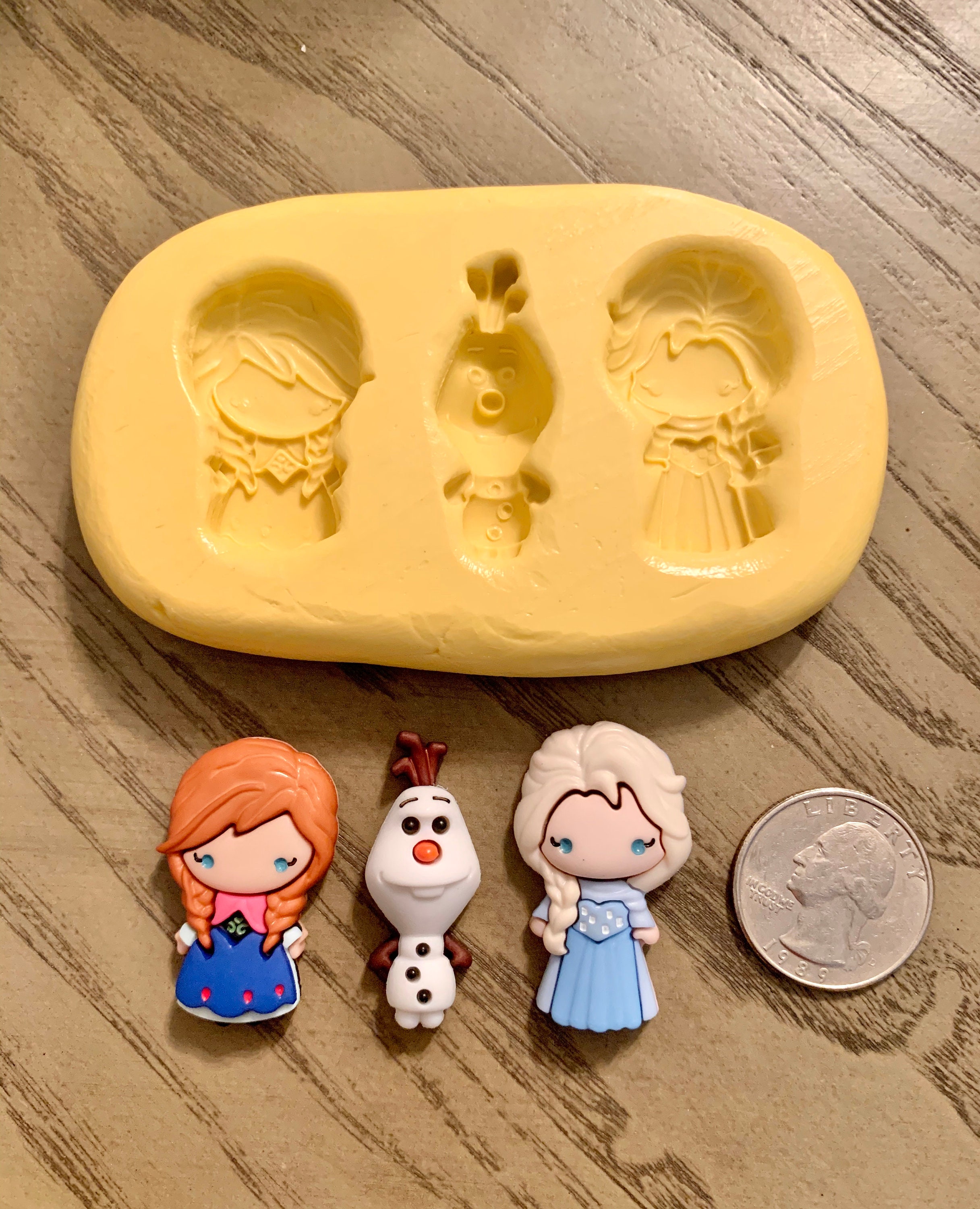 Ice Queen & Princess W/snowman Mold - Etsy