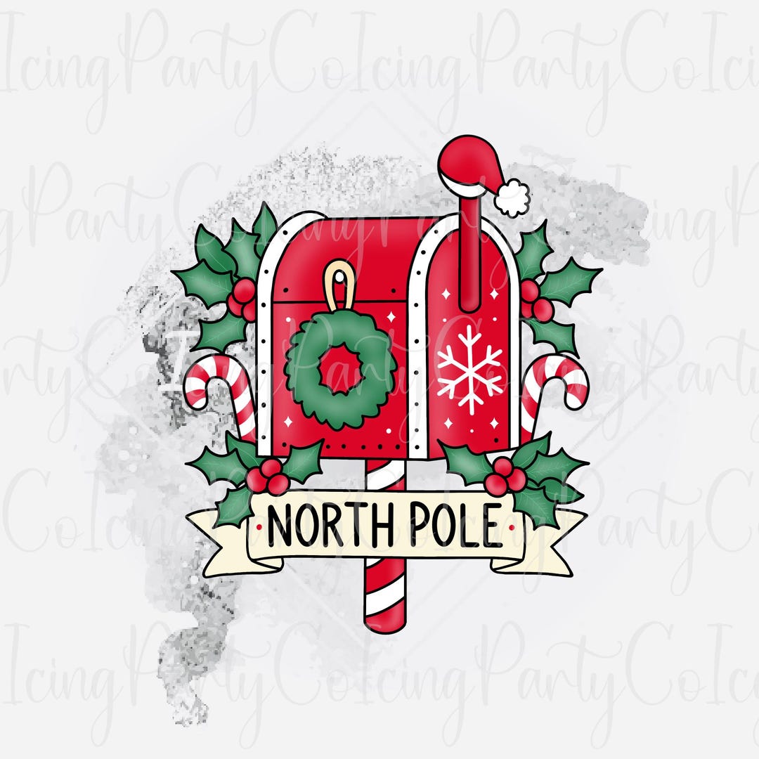 Santa/christmas Dropbox Cookie Cutter Santa Mail North Pole Mailbox - Etsy