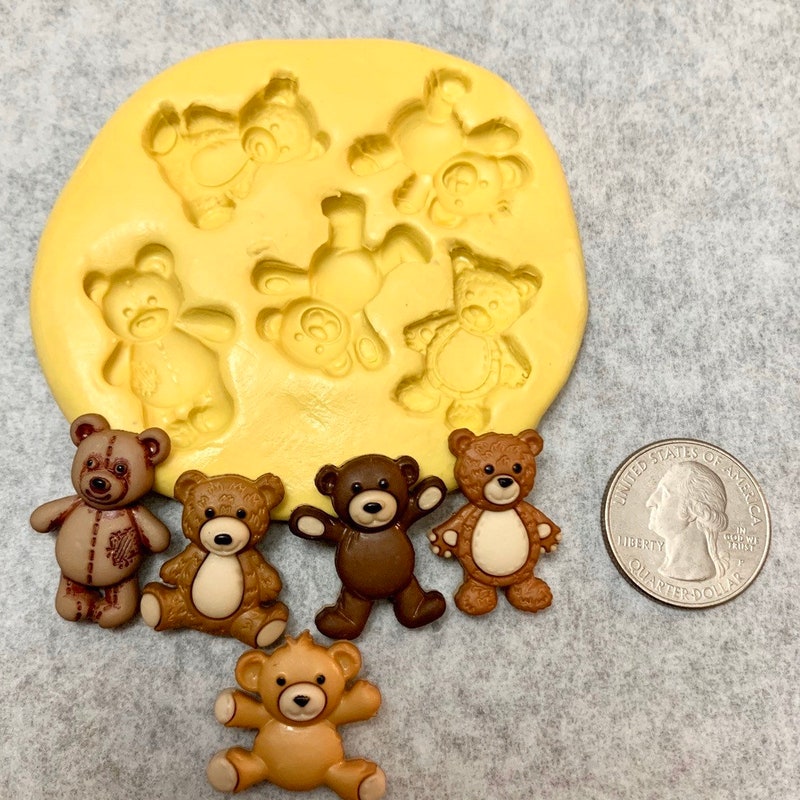 Teddy Bear Fondant Molds - Etsy