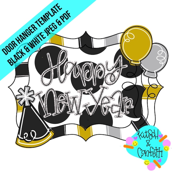 New Year Door Hanger - Etsy
