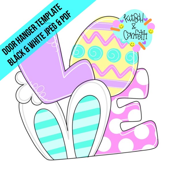 Easter Door Hanger Template - Etsy