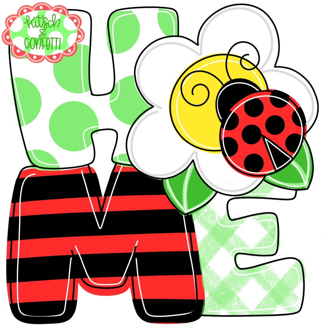 TEMPLATE: Spring Door Hanger Template Ladybug Door Hanger - Etsy