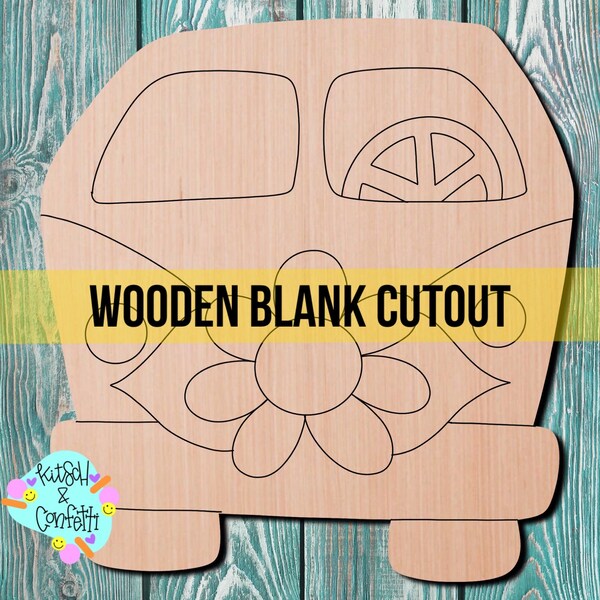 Hippie Van Cutout - Etsy