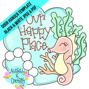 TEMPLATE: Summer Door Hanger Template, Beach Door Hanger Template ...