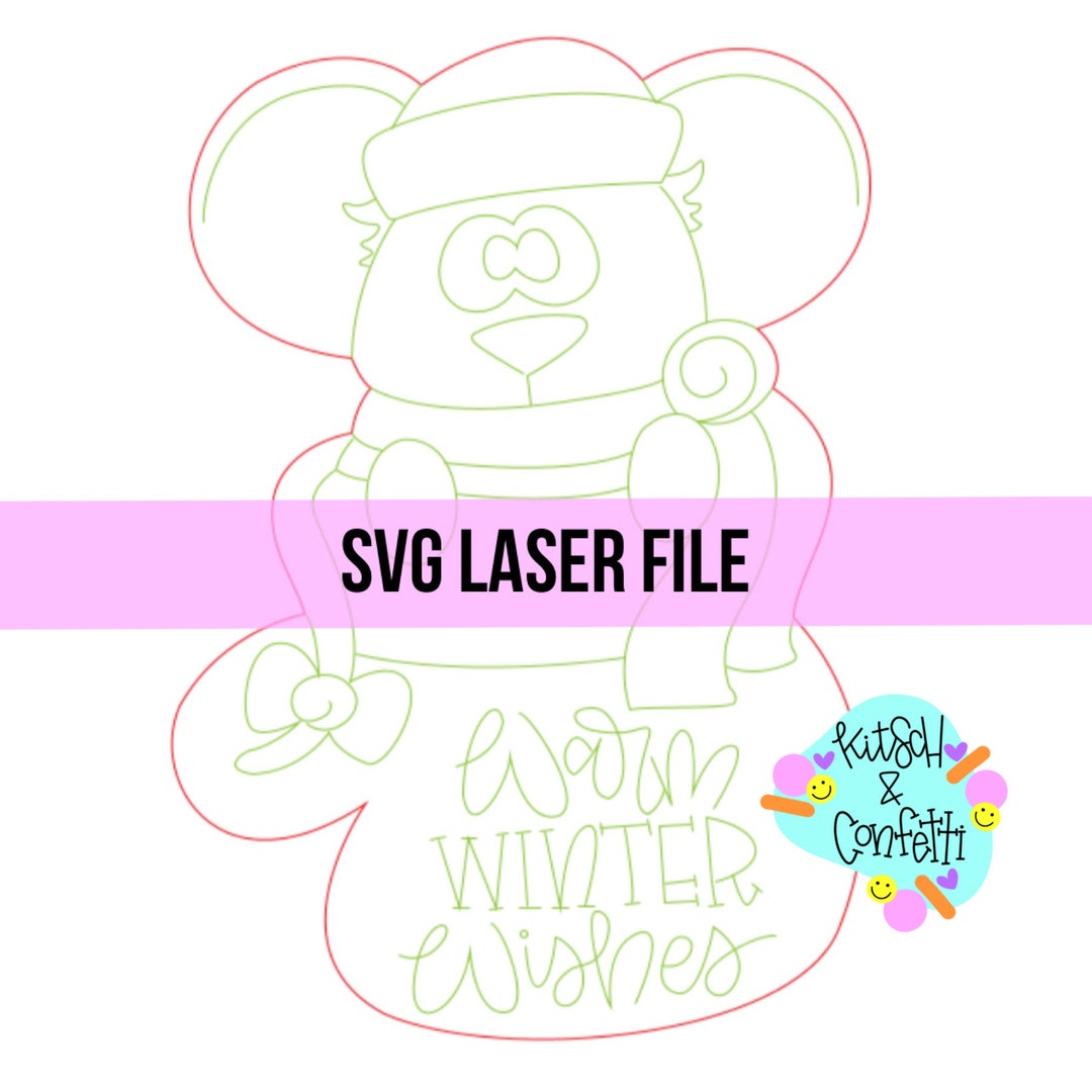 SVG: Winter Mitten Door Hanger Svg, Winter Mitten Laser File Svg - Etsy