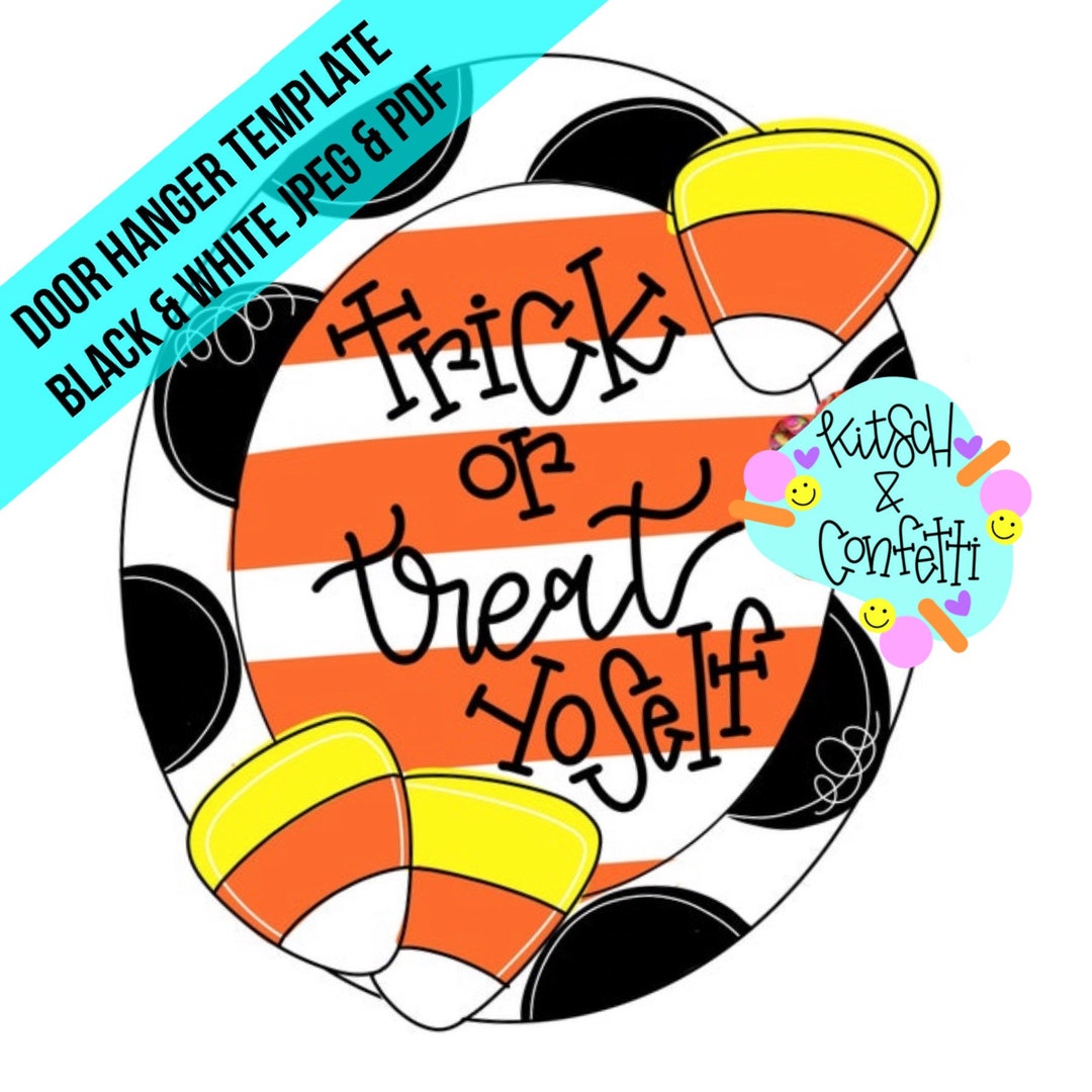 TEMPLATE: Candy Door Door Hanger Template, Fall Door Hanger Template ...