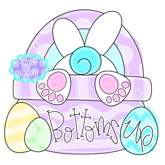 TEMPLATE: Easter Bunny Door Hanger Template Easter Basket - Etsy