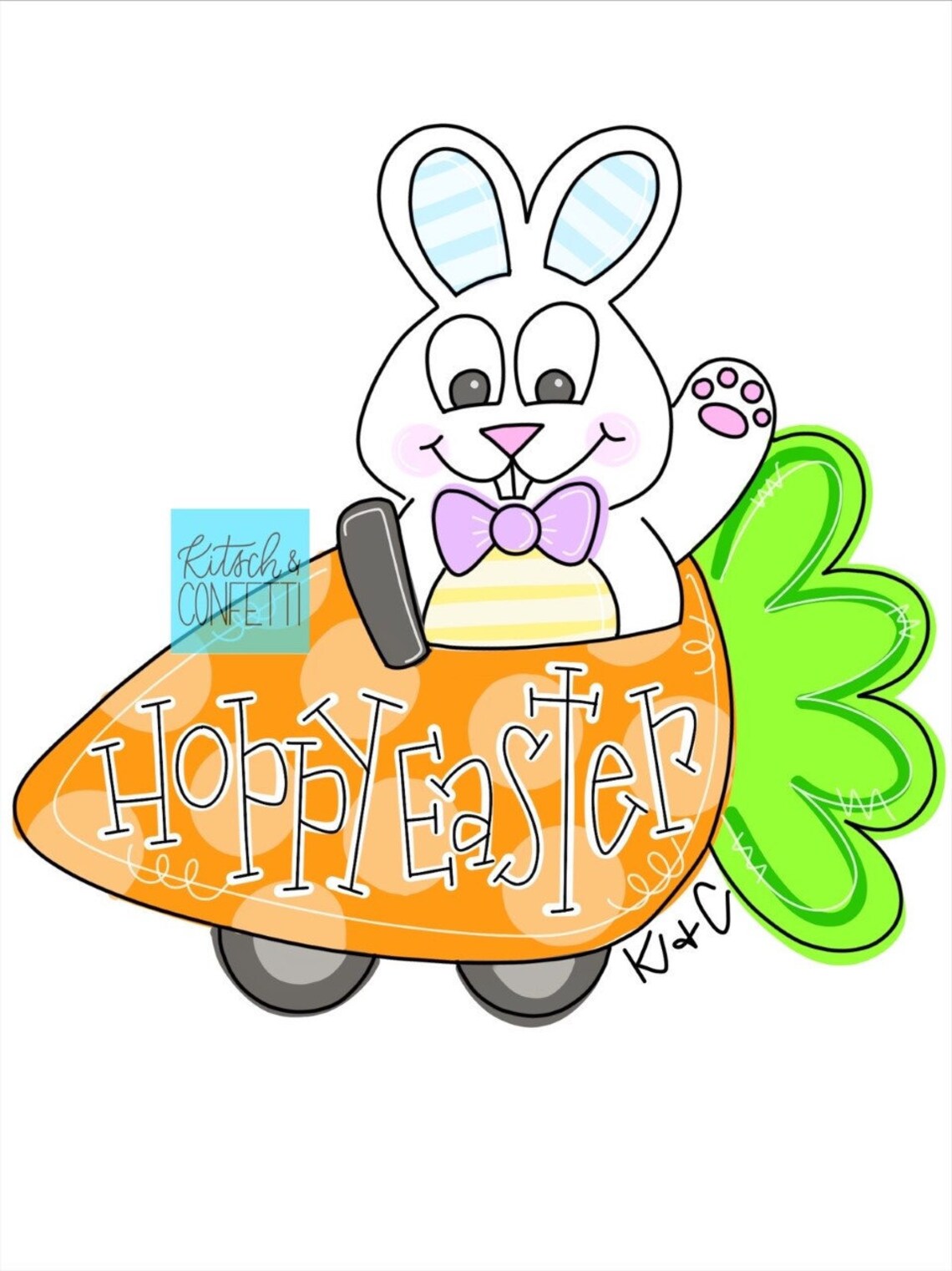 TEMPLATE: Easter Door Hanger Template Easter Bunny Door | Etsy