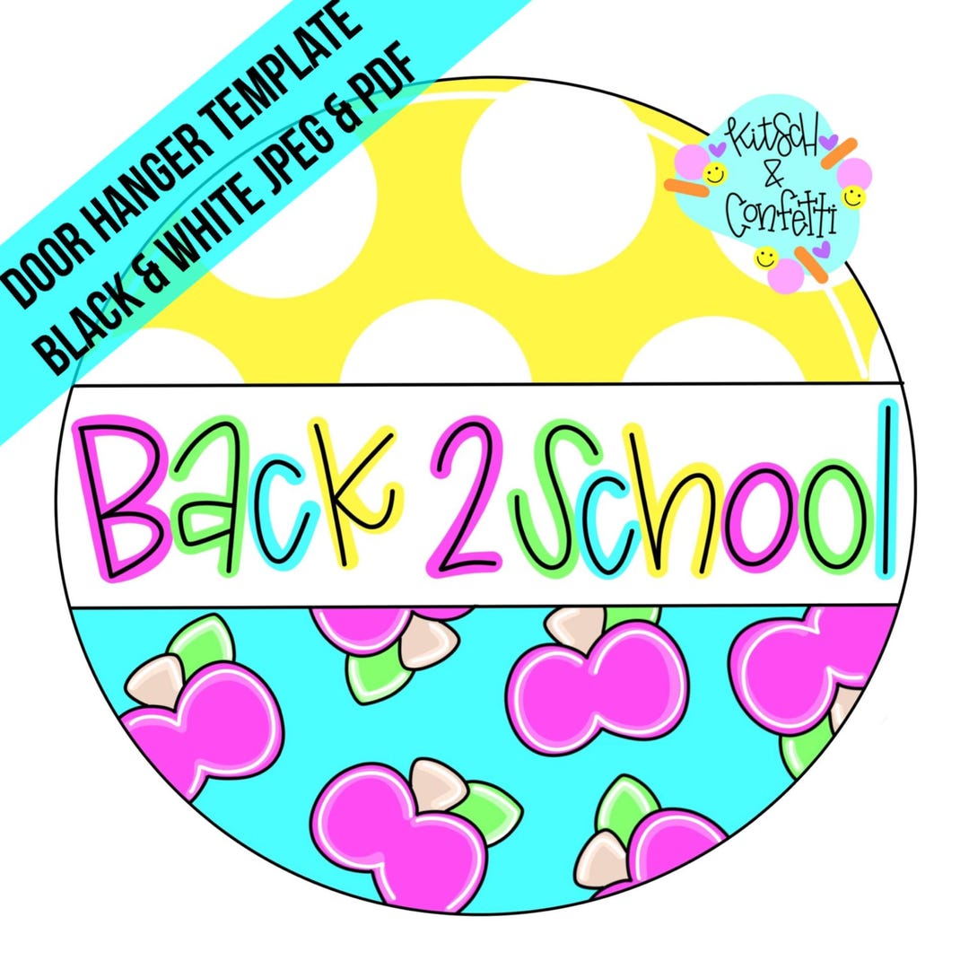 Back to School Teacher Door Hanger Template (PDF/JPEG) - Etsy