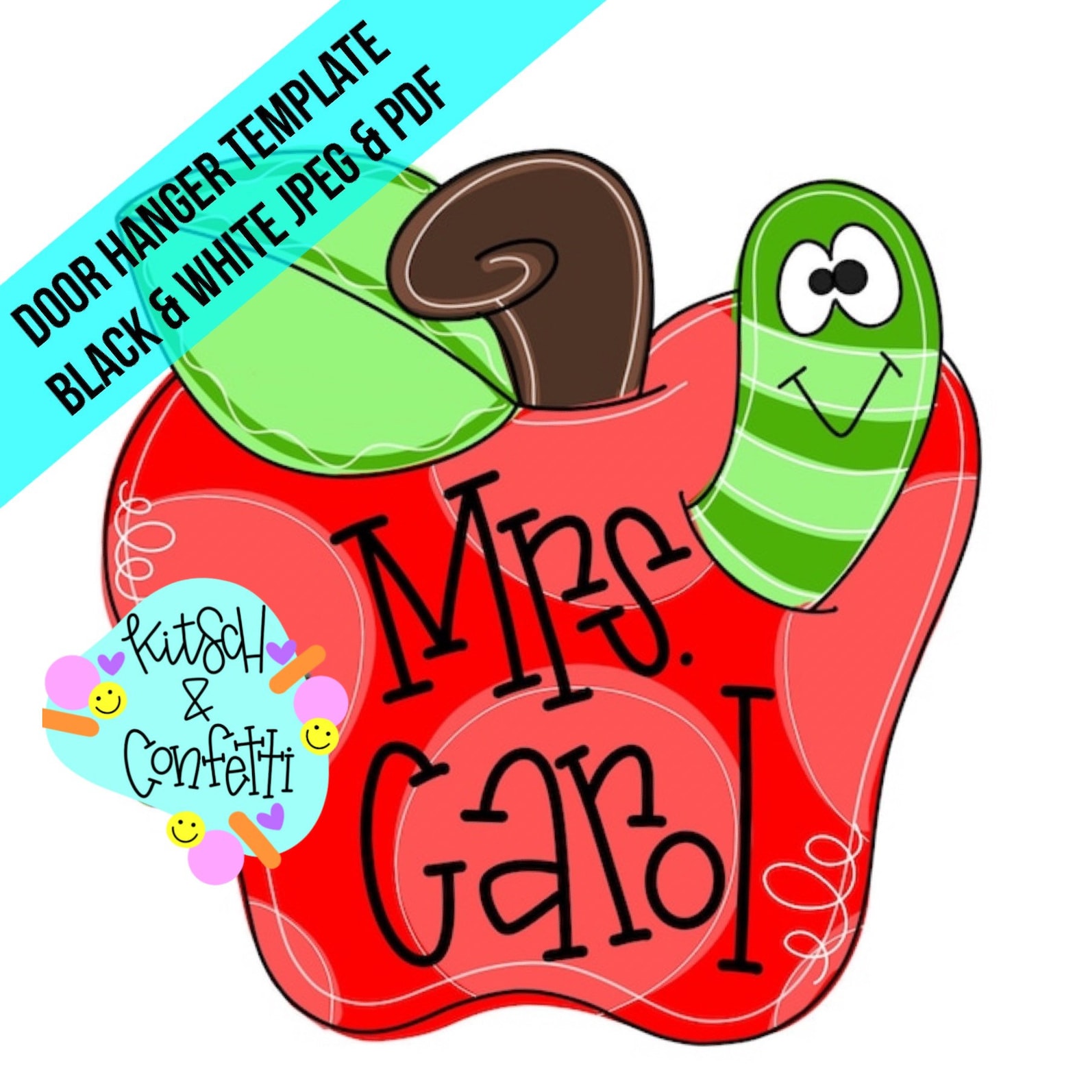 TEMPLATE: Teacher Door Hanger Template Classroom Door Hanger - Etsy