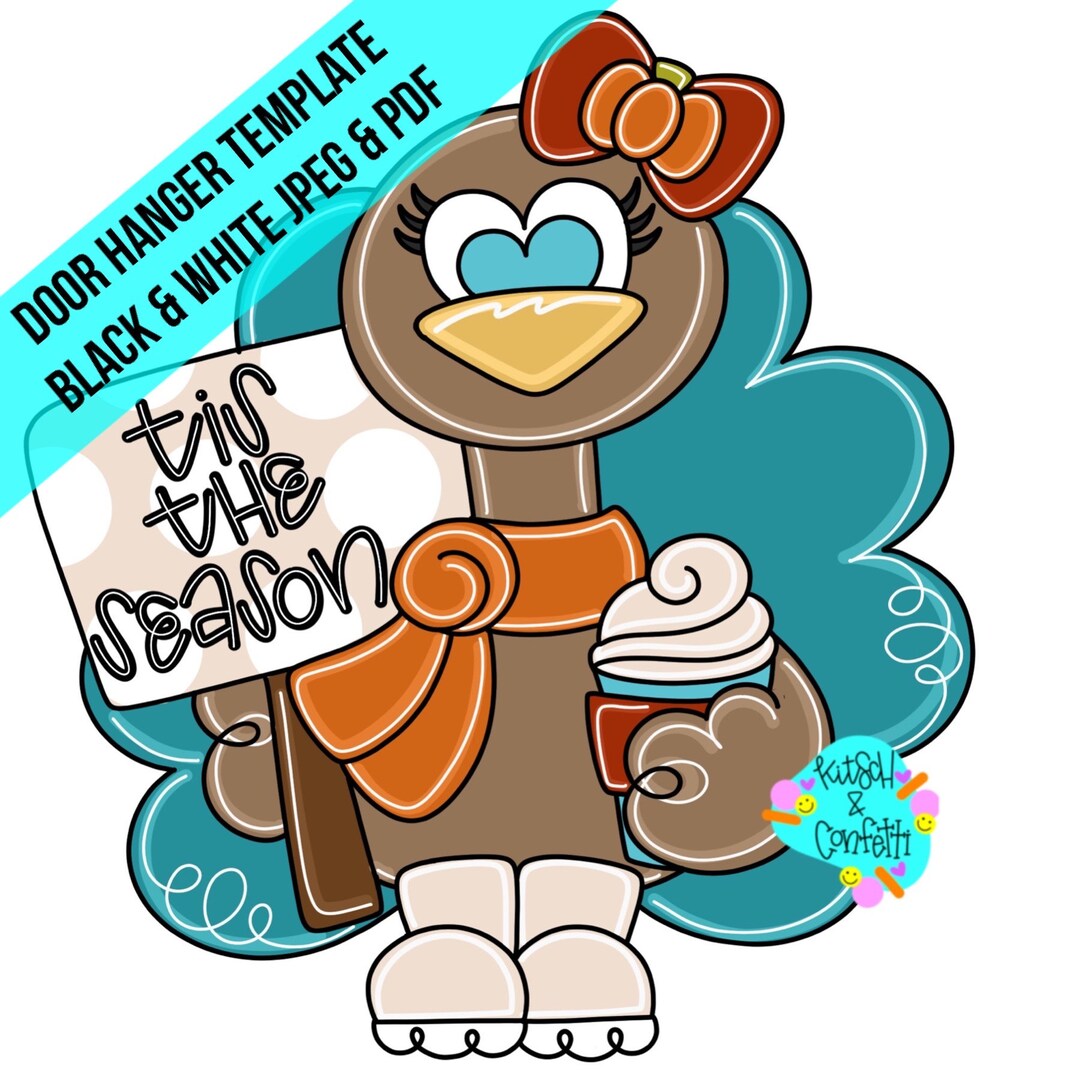 Template Thanksgiving Door Hanger Template Turkey Door Hanger