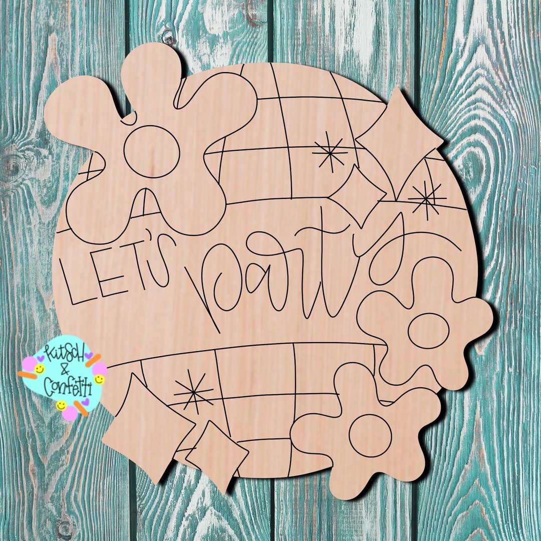 BLANK: Disco Ball Wooden Cutout - Etsy