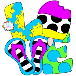 TEMPLATE: Summer Door Hanger Template Flip Flop Door Hanger - Etsy