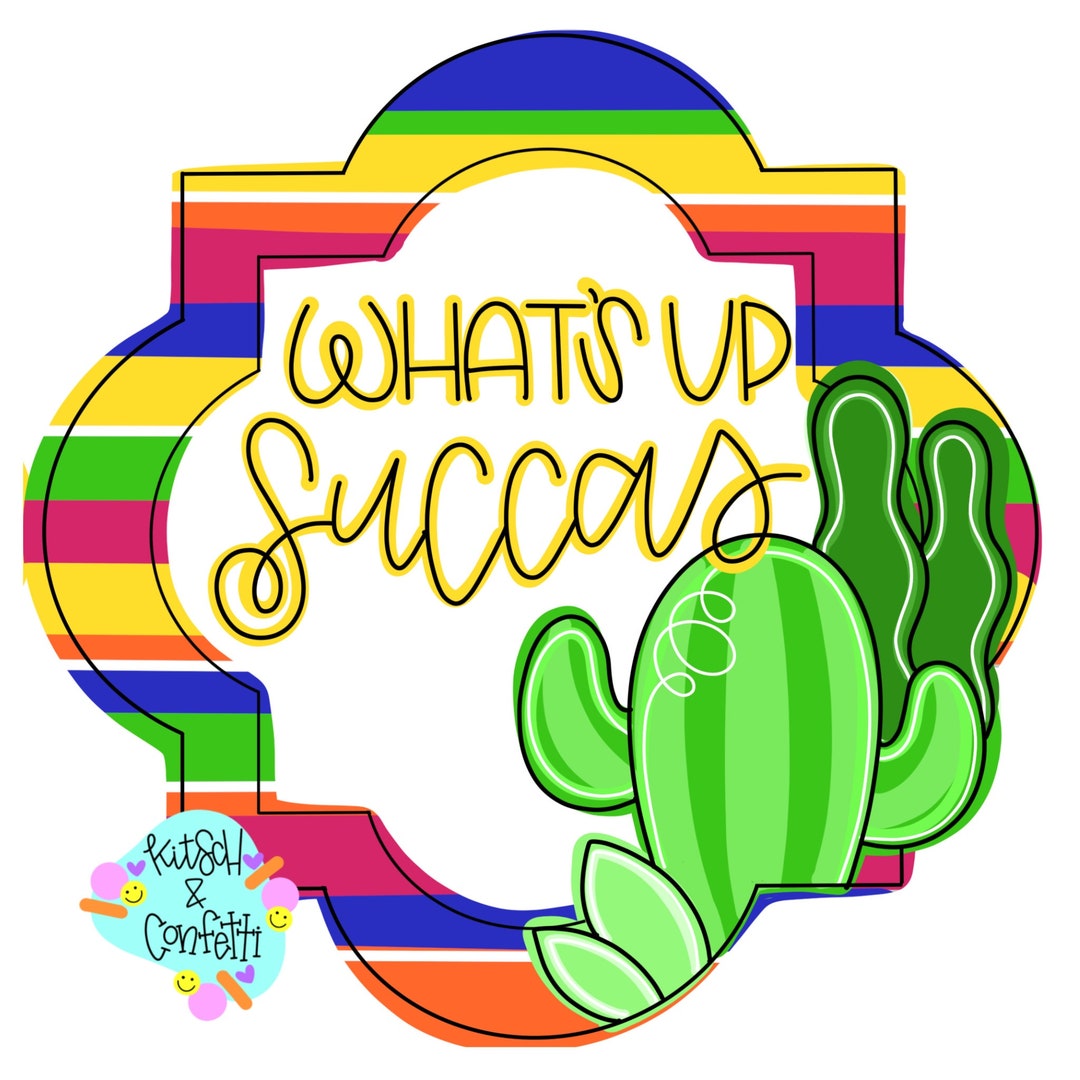 TEMPLATE: Cactus Door Hanger Template, Succulent Door Hanger Template ...