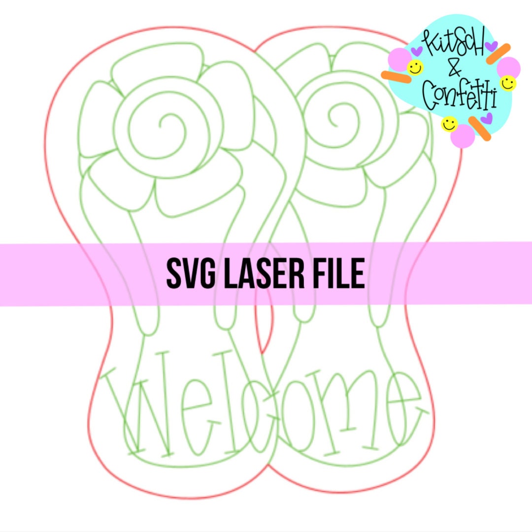 SVG: Flip Flop Door Hanger SVG, Summer Door Hanger SVG - Etsy