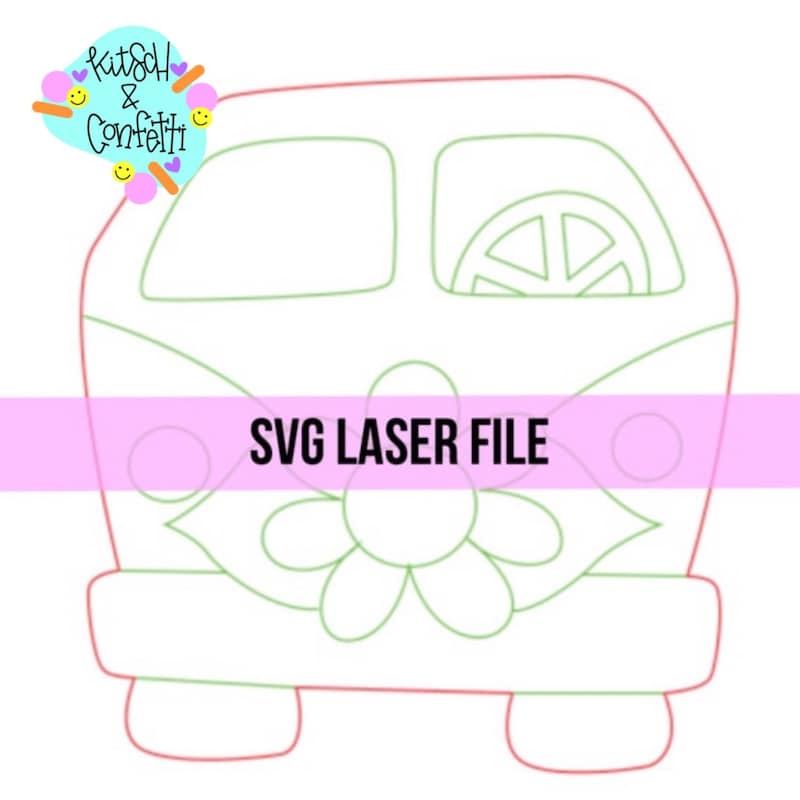 Hippie Van Svg - Etsy
