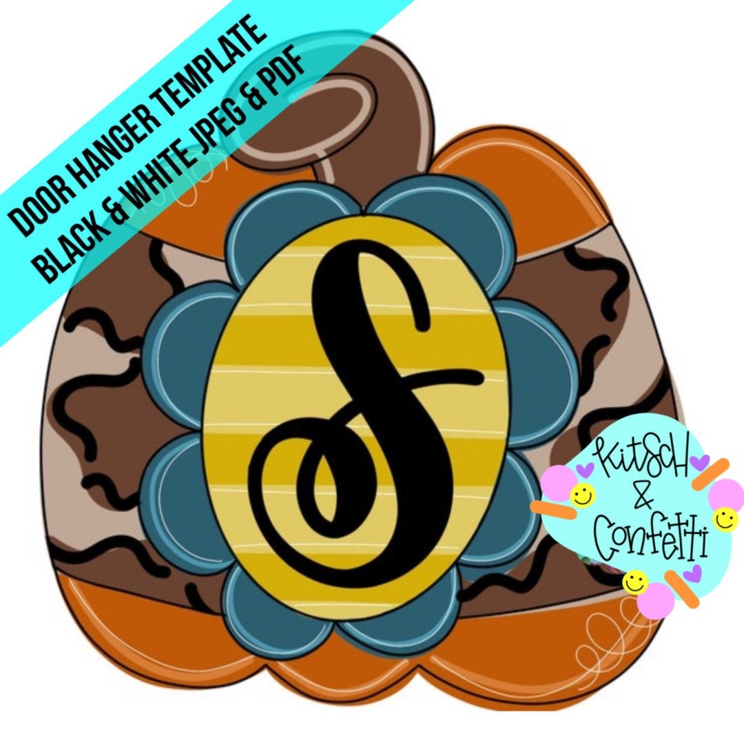 TEMPLATE: Fall Door Hanger Template, Pumpkin Door Hanger Template ...
