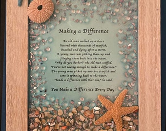 You Make a Difference Starfish - Etsy