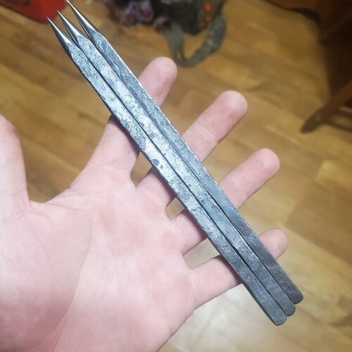 Hand Forged Target Spikes Double Points - Etsy
