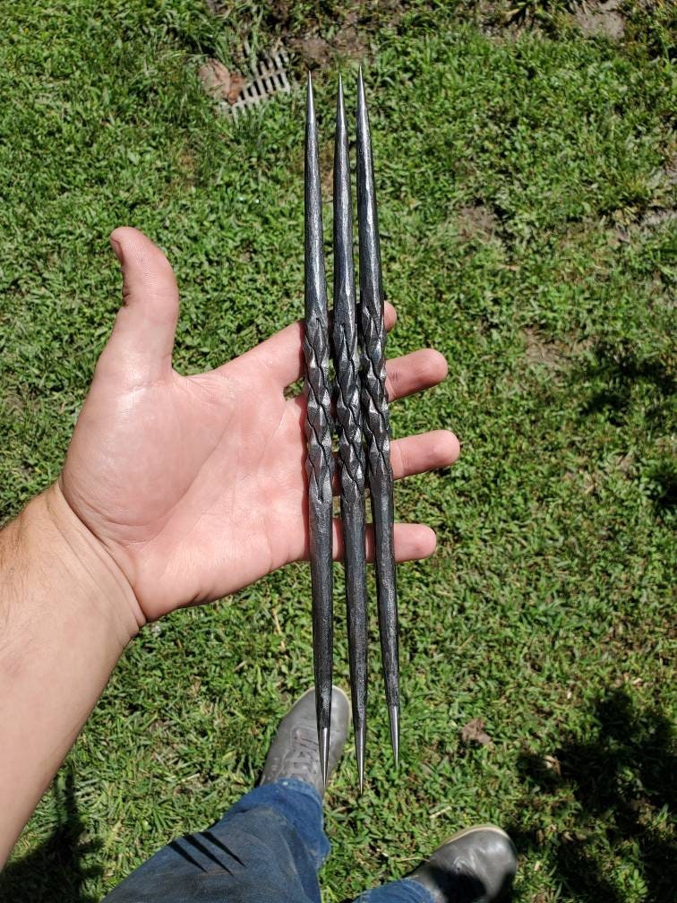 Hand Forged Target Spikes Double Points - Etsy