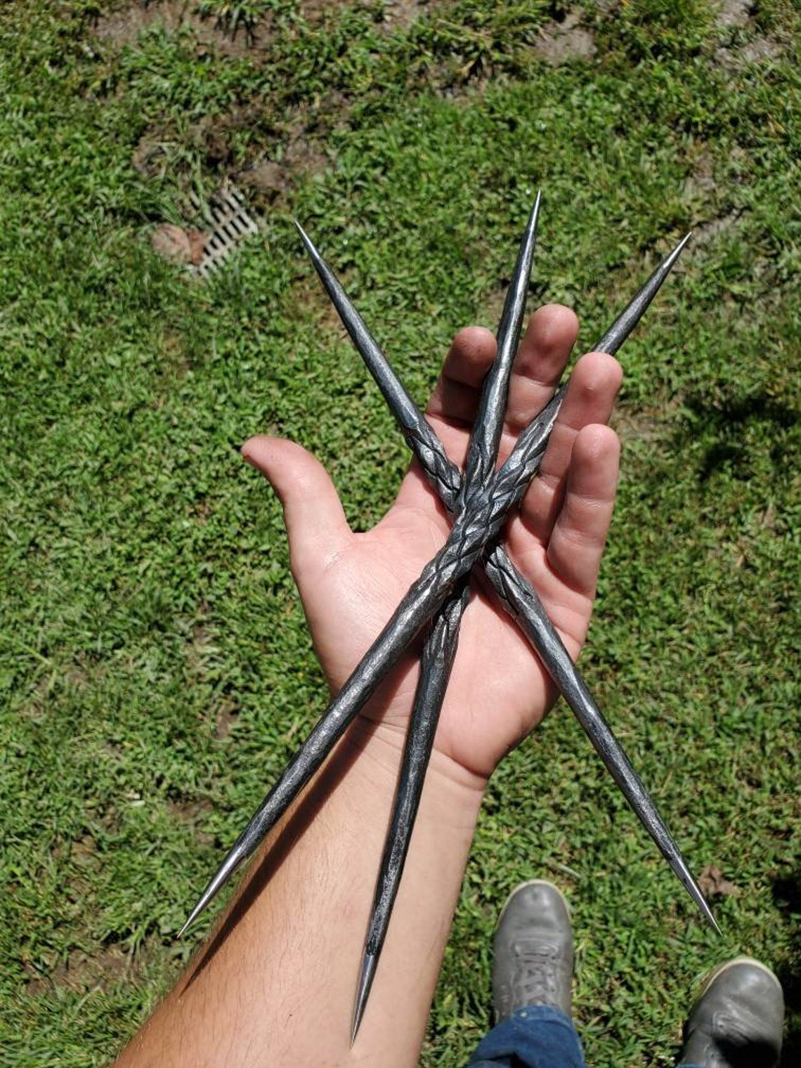 Hand Forged Target Spikes Double Points - Etsy