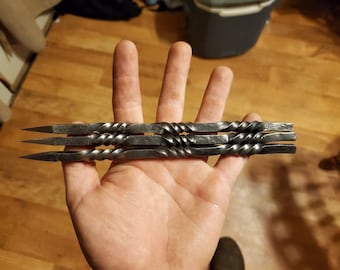 Hand Forged Target Spikes Double Points - Etsy
