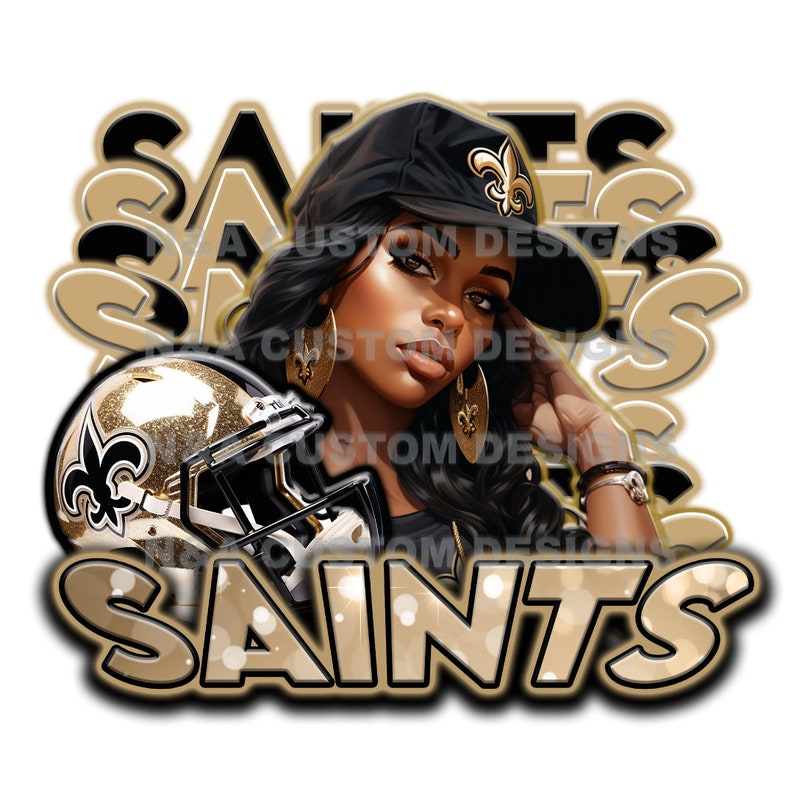 Saints PNG Sublimation Digital Football - Etsy