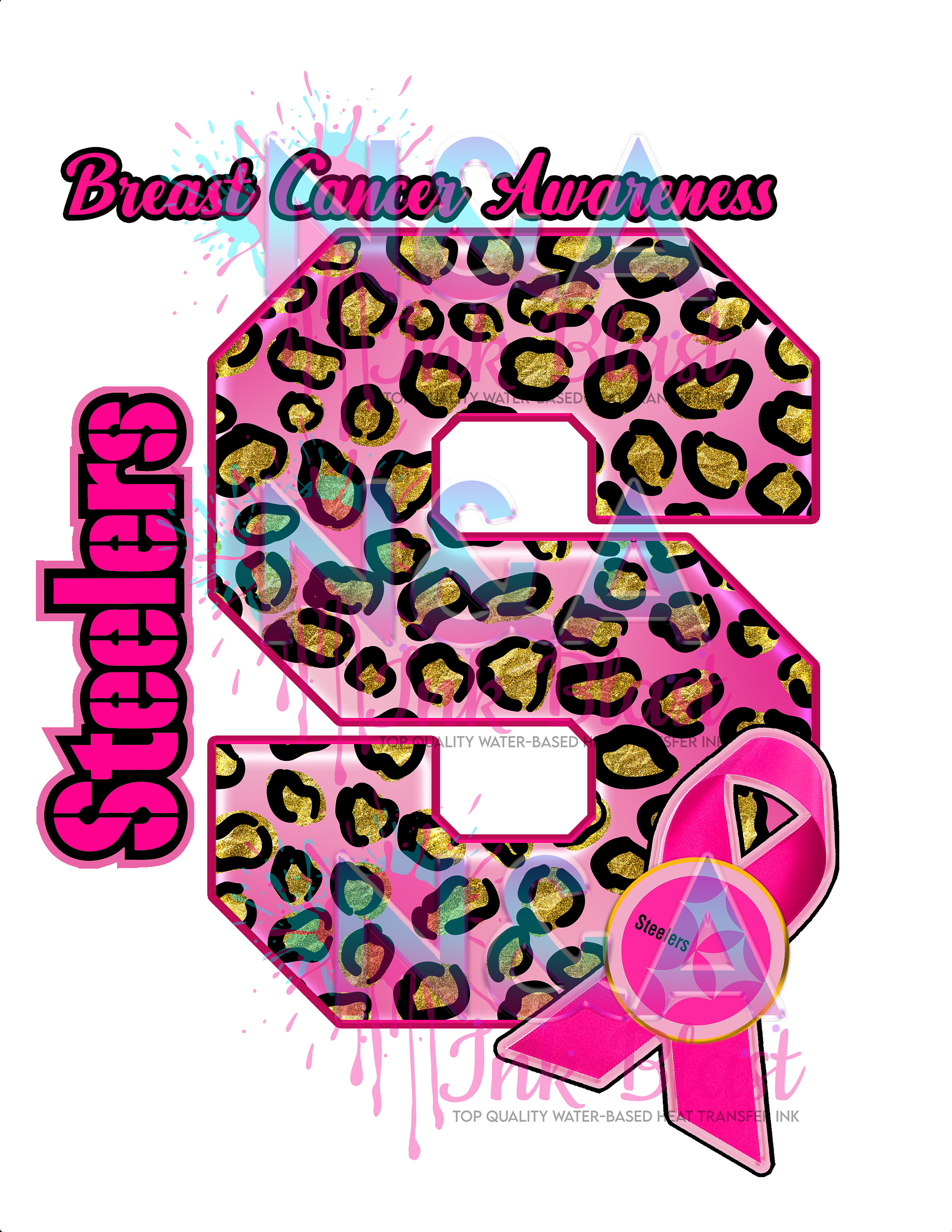 Custom Breast Cancer Awareness Steeler PNG Sublimation Digital Pink - Etsy
