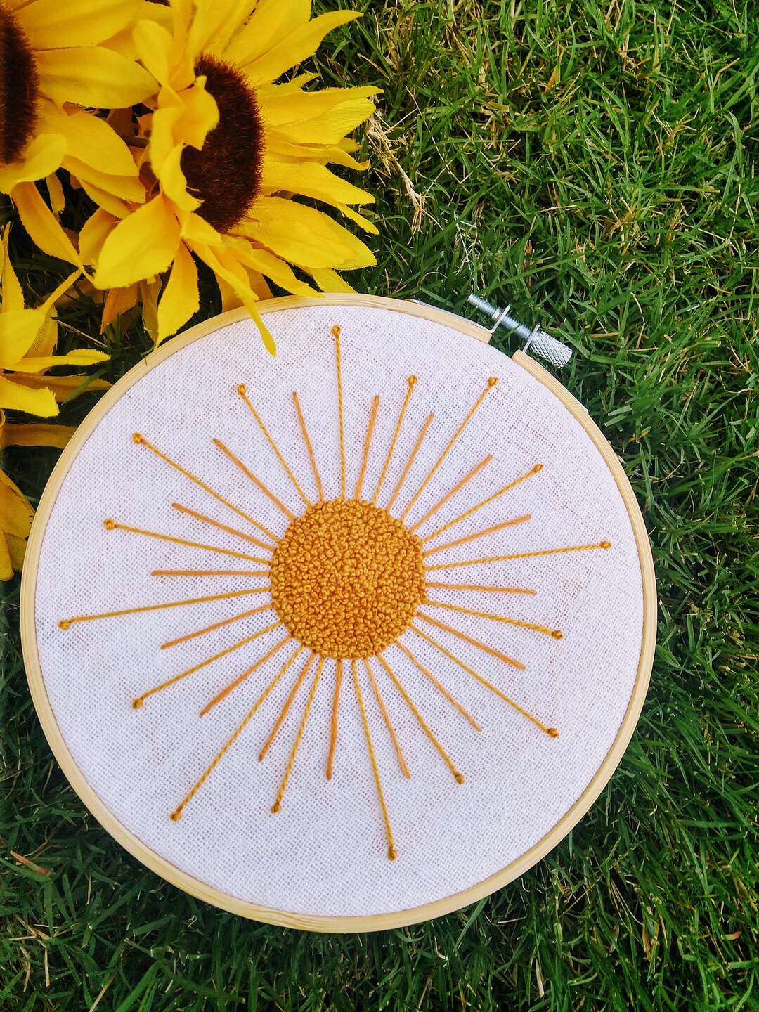 Summer Sun Embroidery Hoop Art - Seasonal Embroidery Art - Summer Time ...