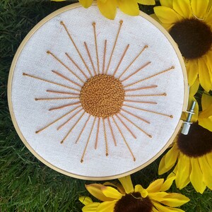 Summer Sun Embroidery Hoop Art - Seasonal Embroidery Art - Summer Time ...