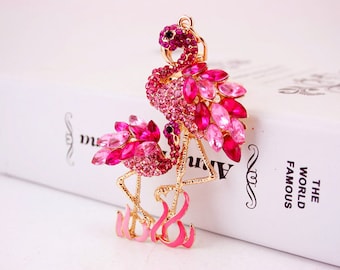 Flamingo Key Chain Flamingo Keychain Pink Flamingo Pink - Etsy