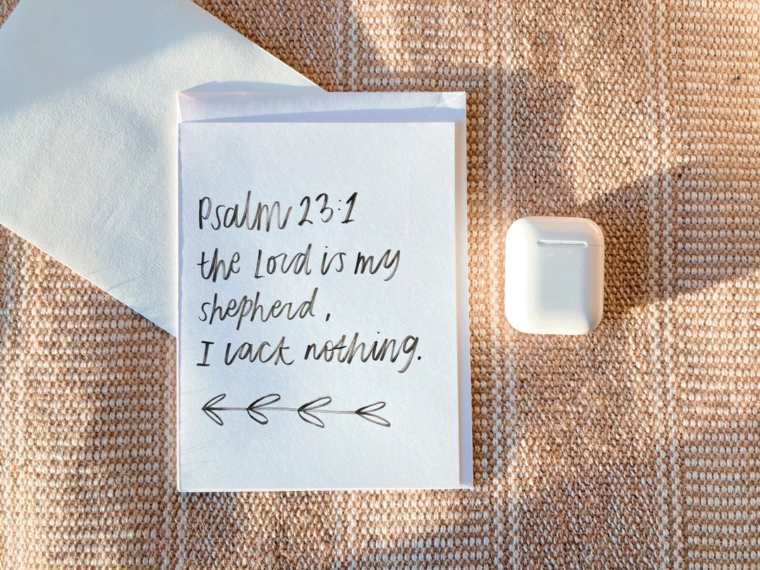 Psalm 23 Card // Encouragement Card // Bible Verse Letter // - Etsy