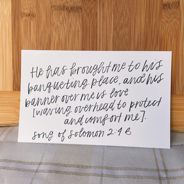 His Banner Over Me - Etsy