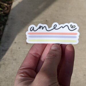 Amen Sticker | Aesthetic Sticker | Matte Vinyl Sticker | Laptop Sticker ...