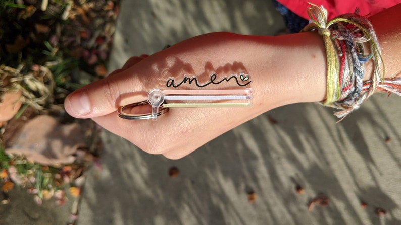 Amen Acrylic Keychain | Amen Decal | Amen Car Key Dangle | Lightweight ...