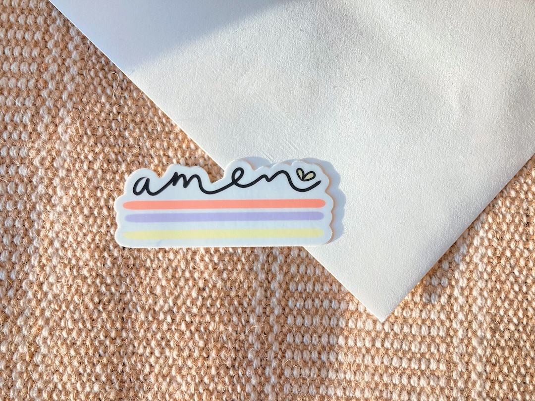 Amen Sticker | Aesthetic Sticker | Matte Vinyl Sticker | Laptop Sticker ...