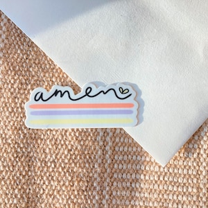 Amen Sticker | Aesthetic Sticker | Matte Vinyl Sticker | Laptop Sticker ...