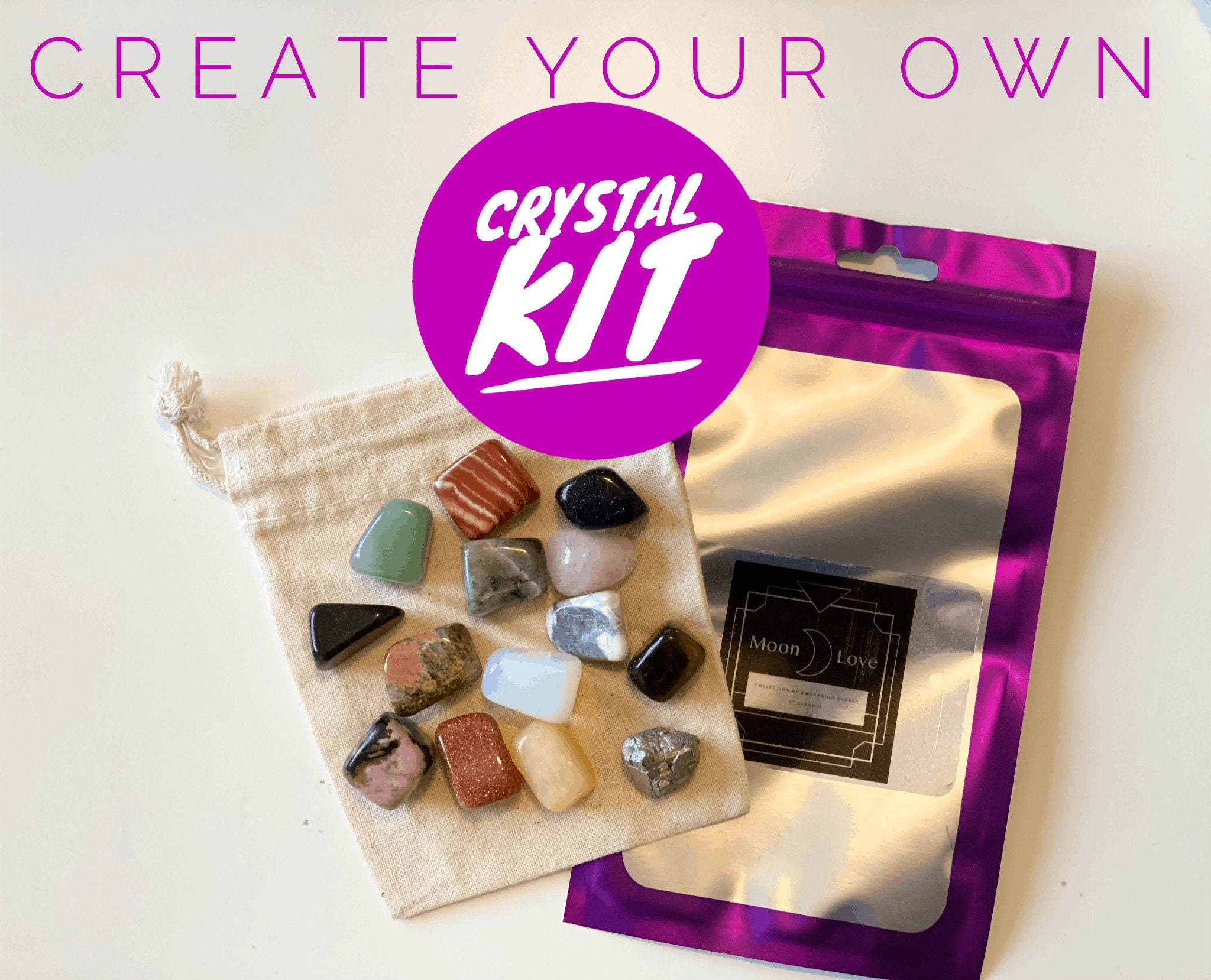 Create Your Own Crystal Kit Crystal Bags Choose Your - Etsy