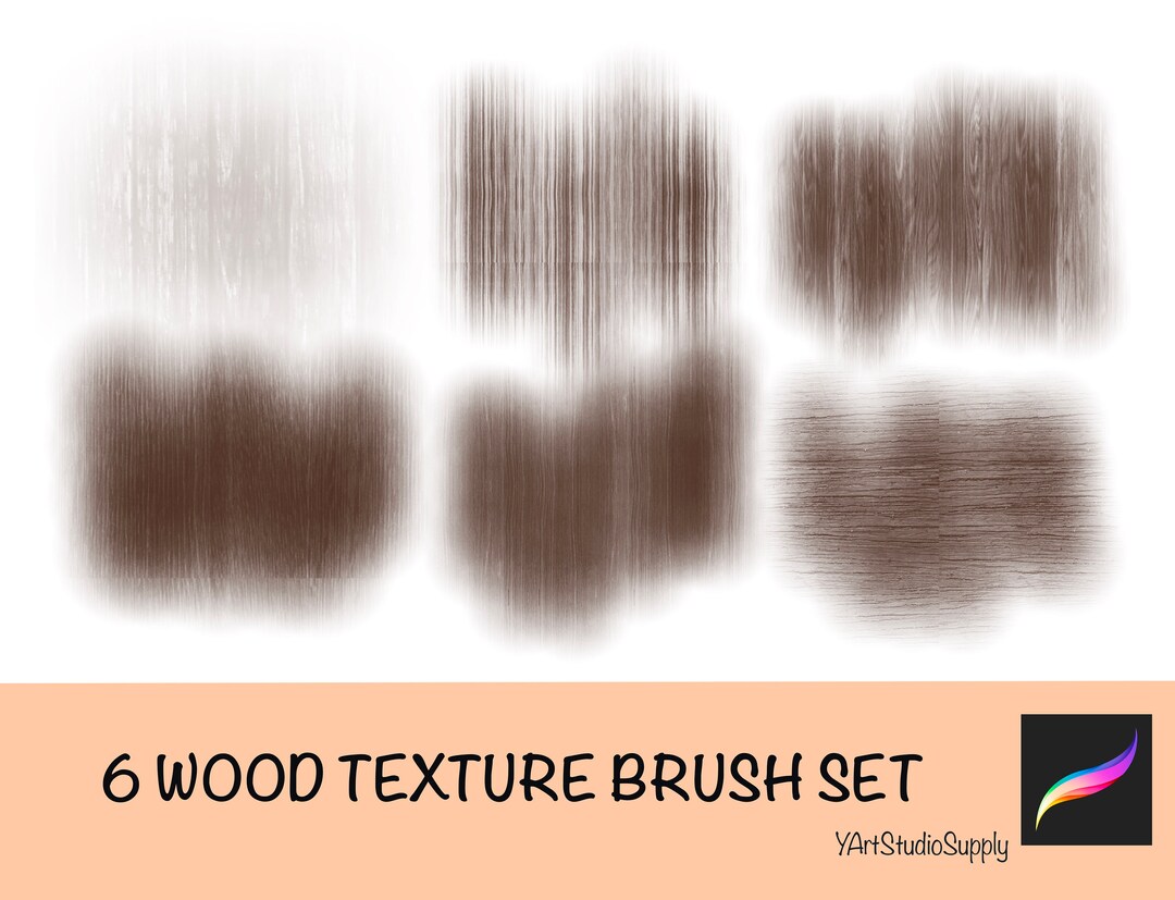 6 Wood Texture Pattern Procreate Brush Set｜interior Design - Etsy