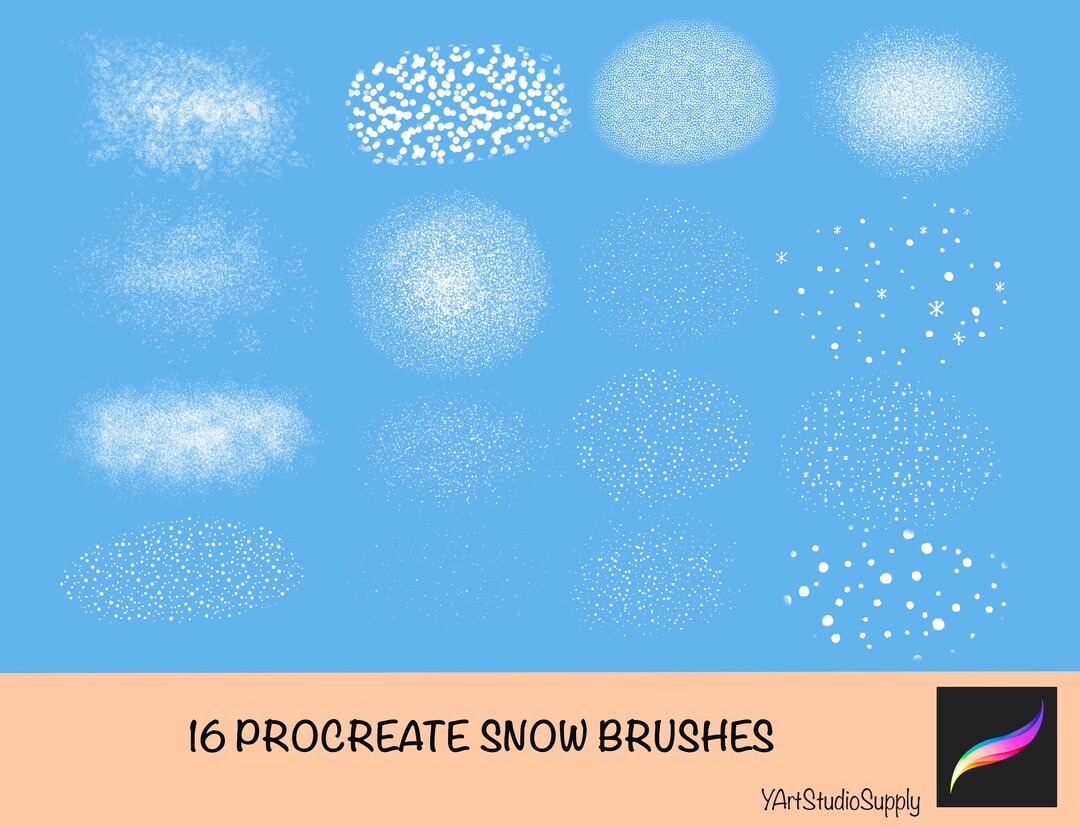 16 Snow Brush Set | Procreate Brushes - Etsy